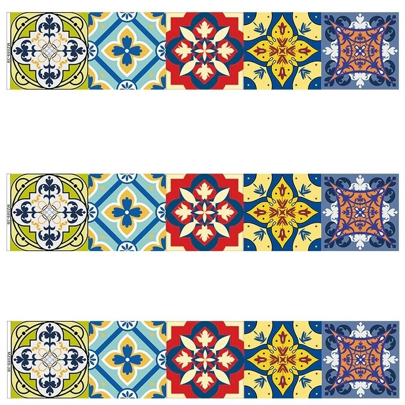 Retro Csíkos Csempe Falmatrica Konyhai Lépcsők Ajtó Gardrób Dekoráció ...