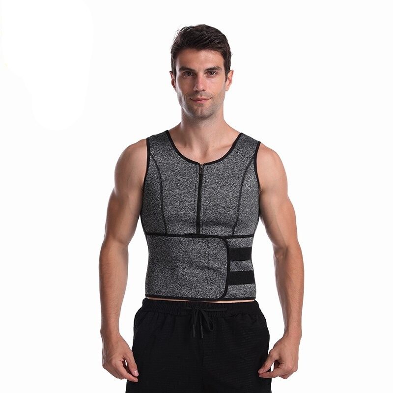 Férfi Neoprén Szauna Izzasztó Öltönyök Alakformáló Mellény Öv Fűző Has ...